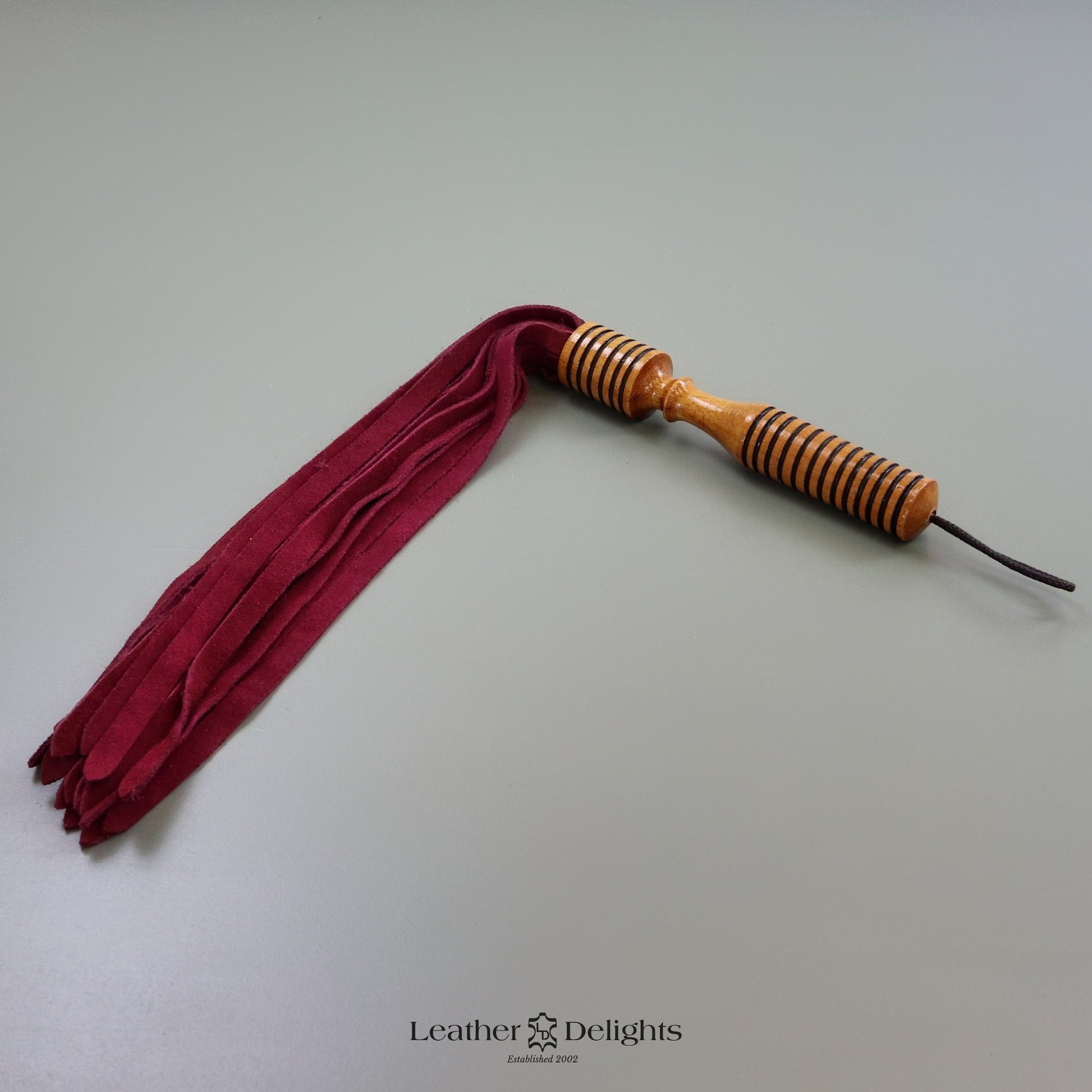 Wine Coloured Suede Flogger – Leather Delights