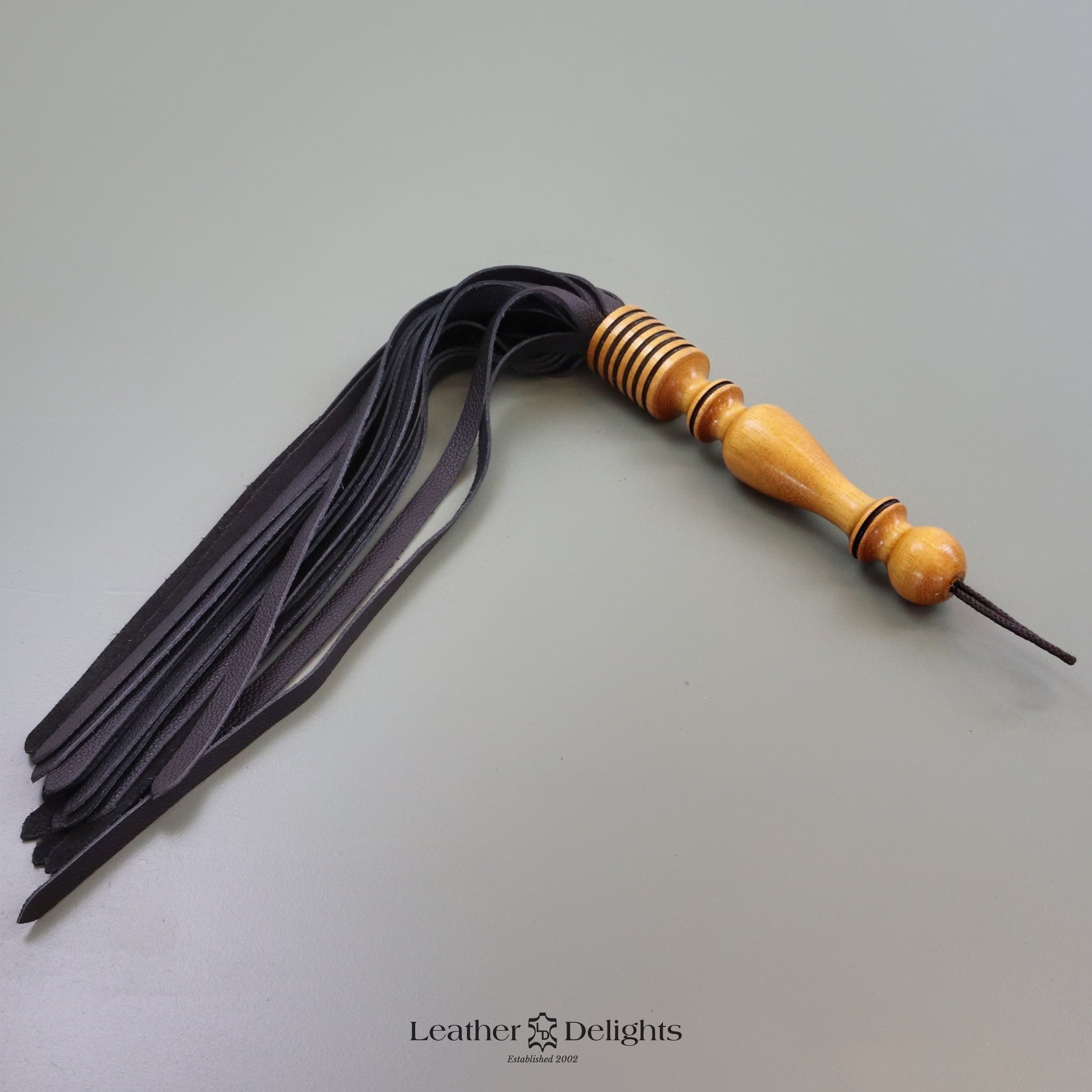 Soft Black Leather Flogger – Leather Delights