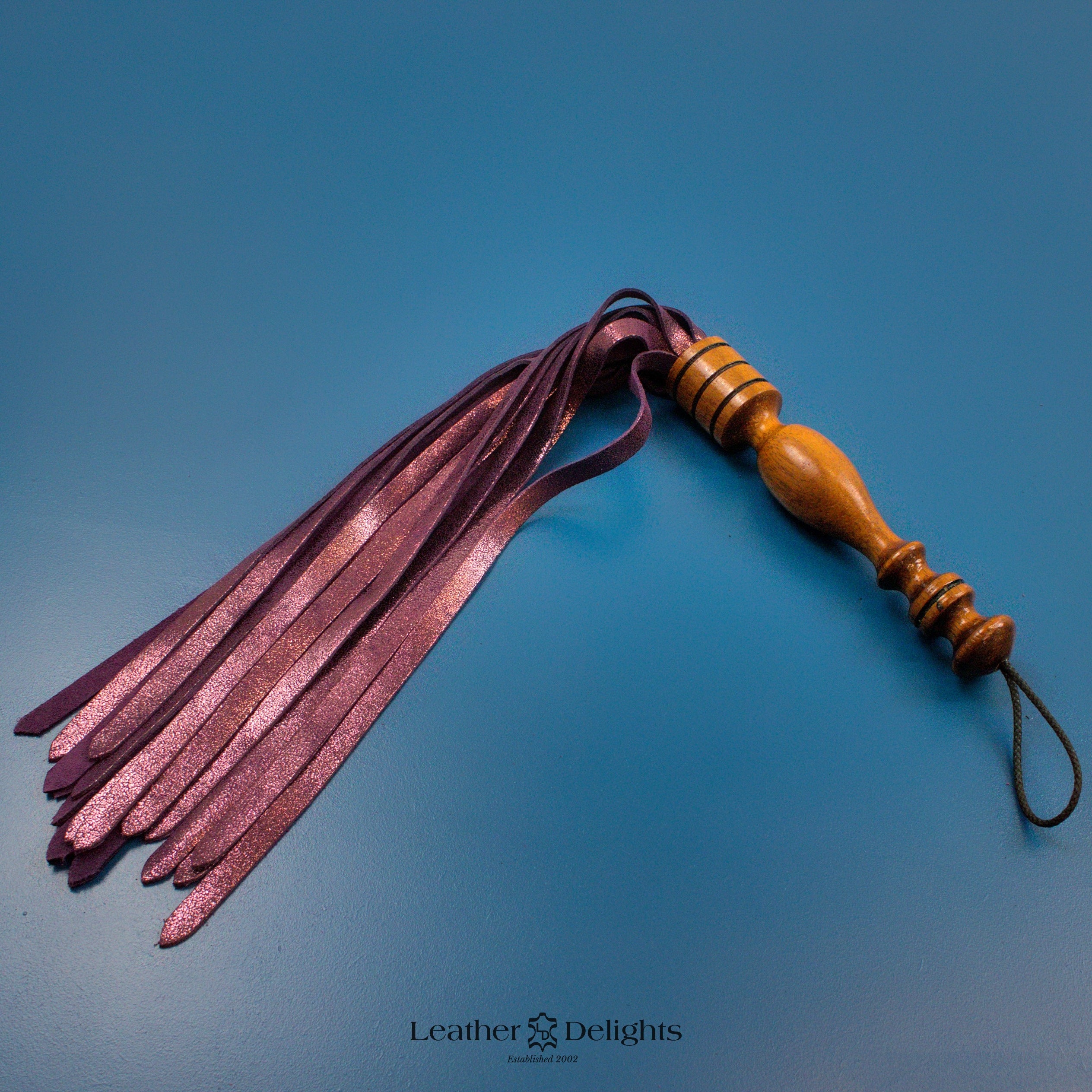 Metallic Purple Suede Flogger – Leather Delights
