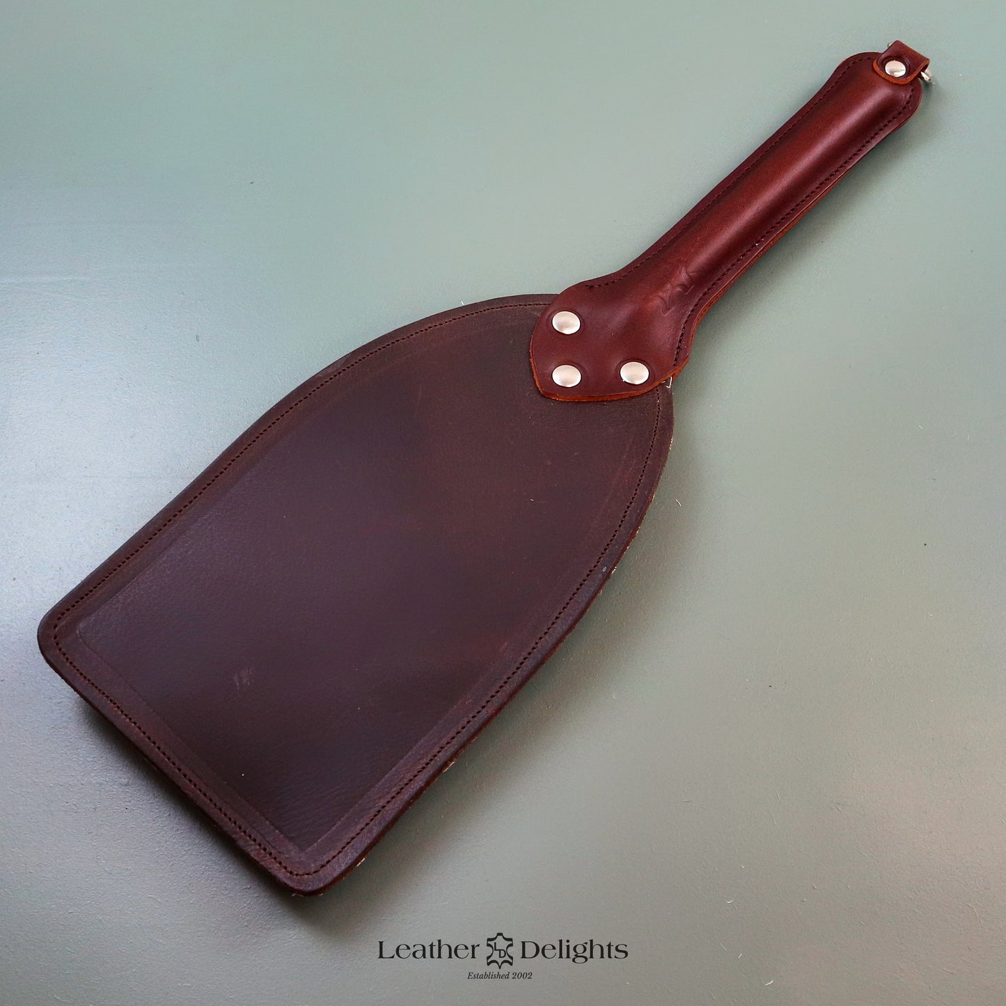 Brown Leather & Reindeer Hair on Hide Paddle – Leather Delights