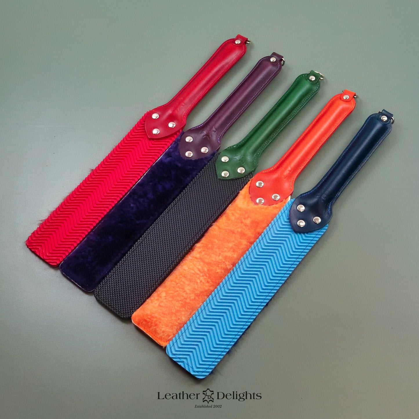 Punishment Paddle - Rubber & Sheepskin – Leather Delights