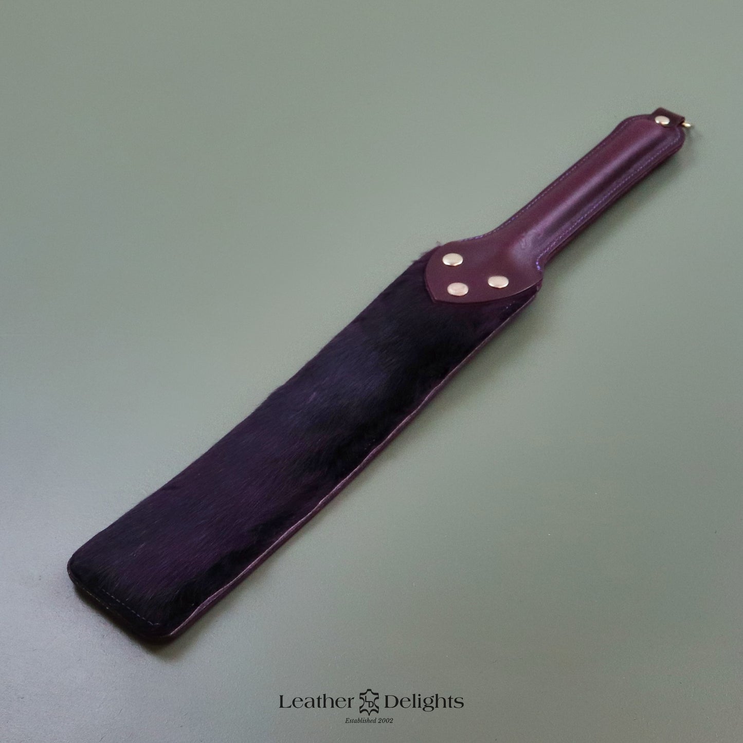 Punishment Paddle - Leather & Rabbit Fur – Leather Delights