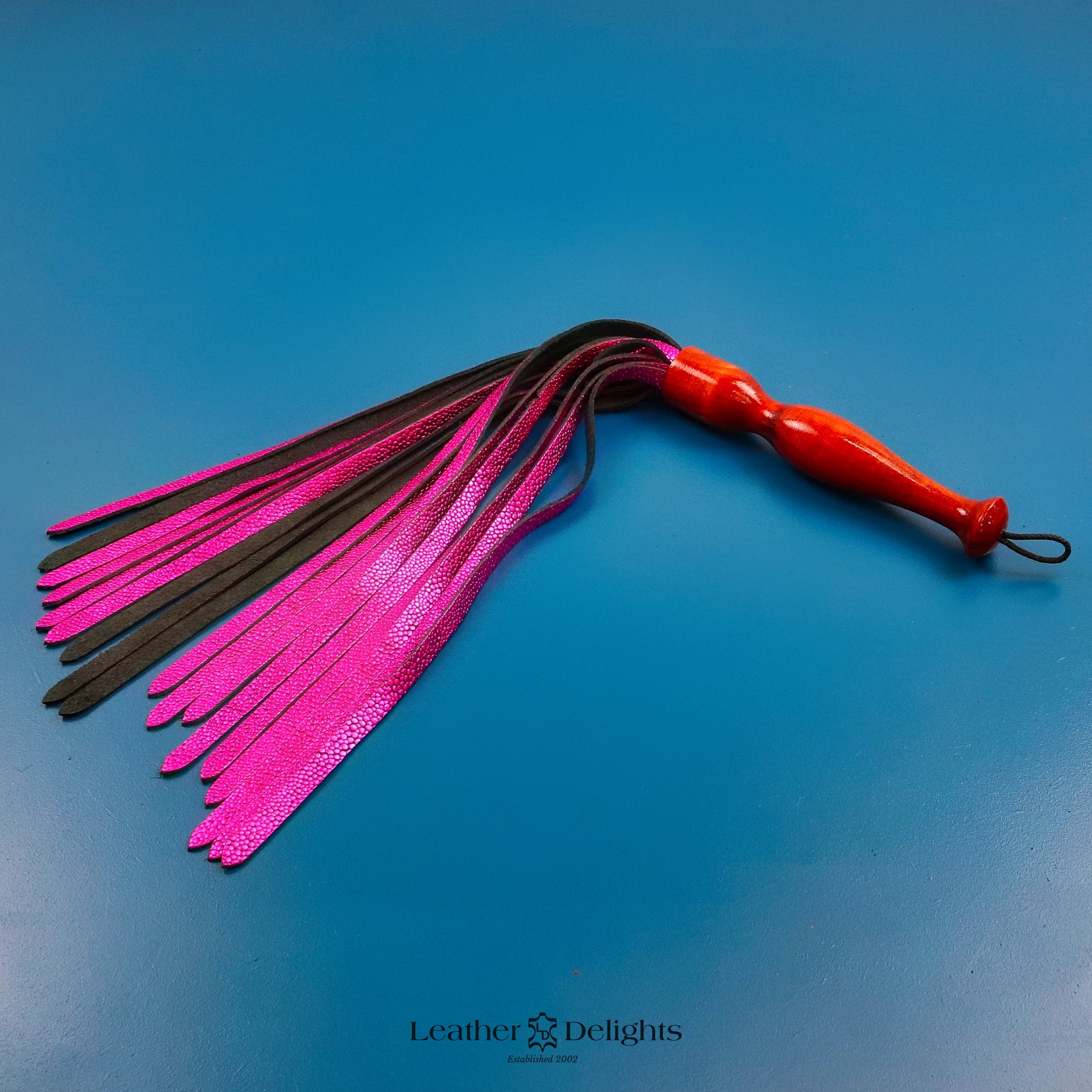 Soft Textured Metallic Pink Leather Flogger – Leather Delights