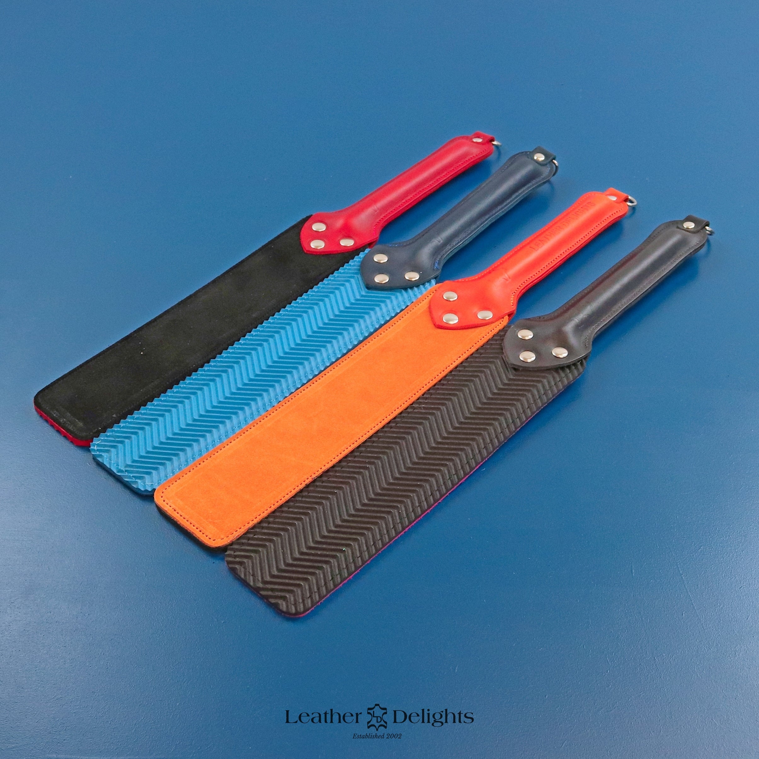 Punishment Paddle - Rubber & Suede – Leather Delights