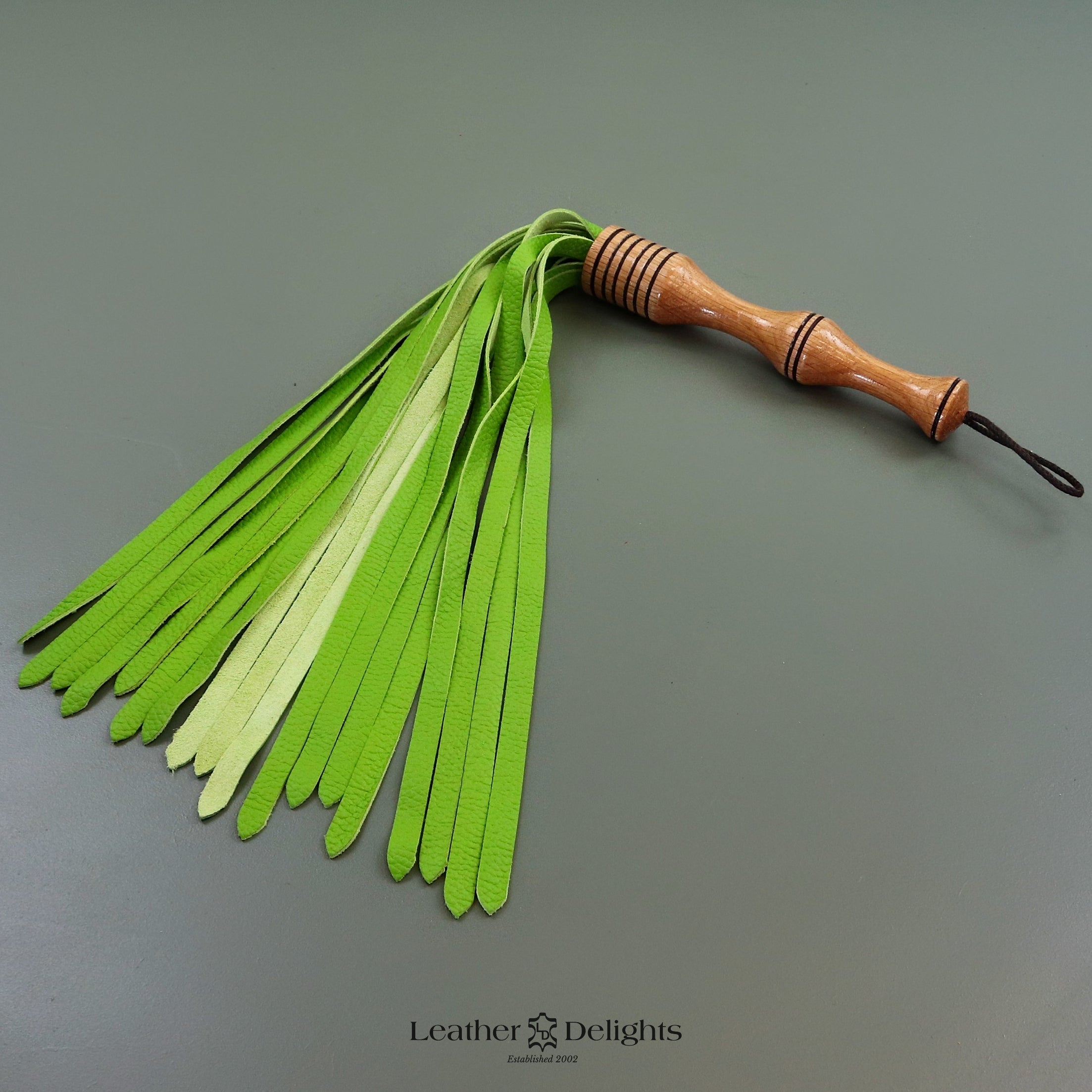 Soft Lime Green Leather Flogger – Leather Delights
