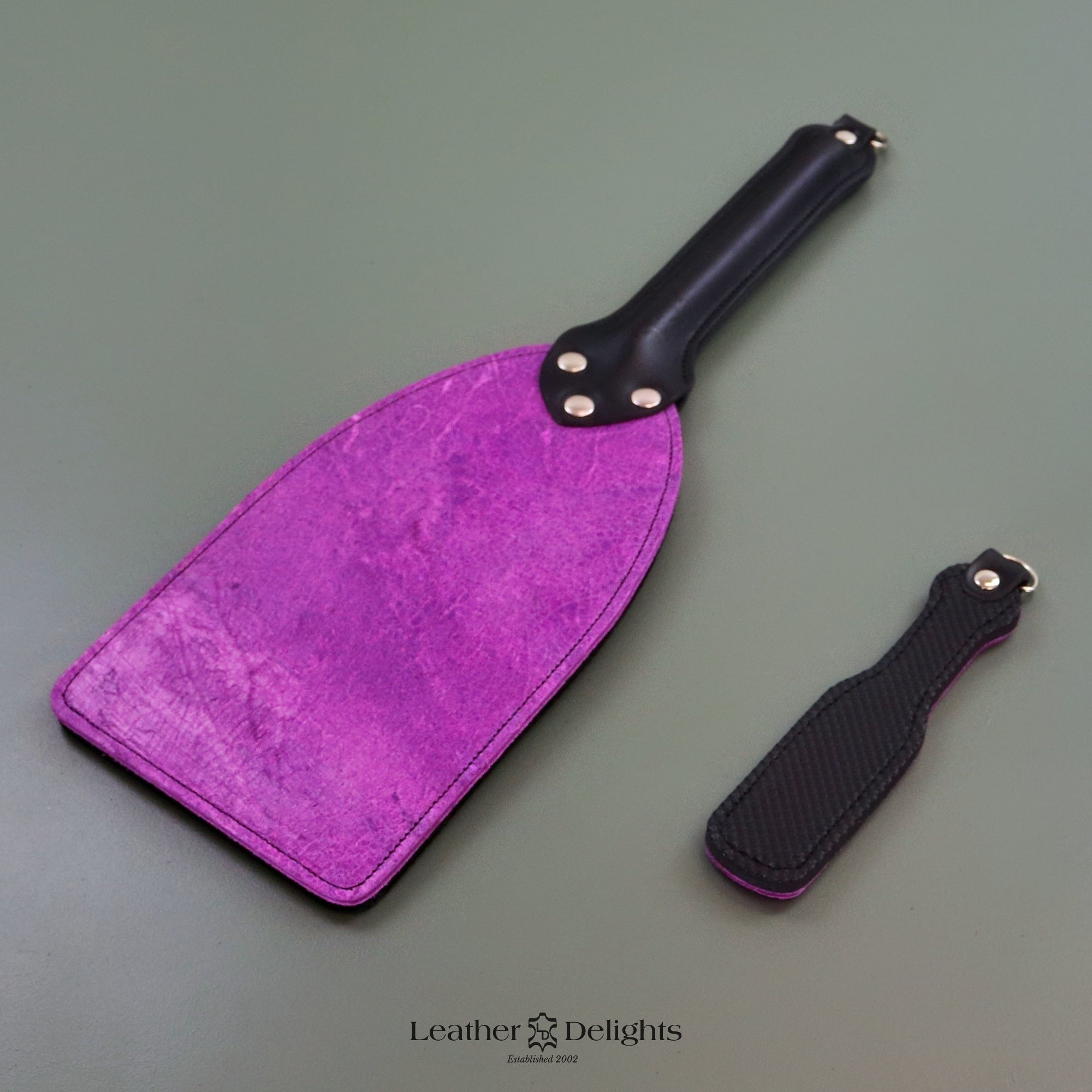Booty Beater - Textured Purple Leather & Dimpled Rubber – Leather Delights