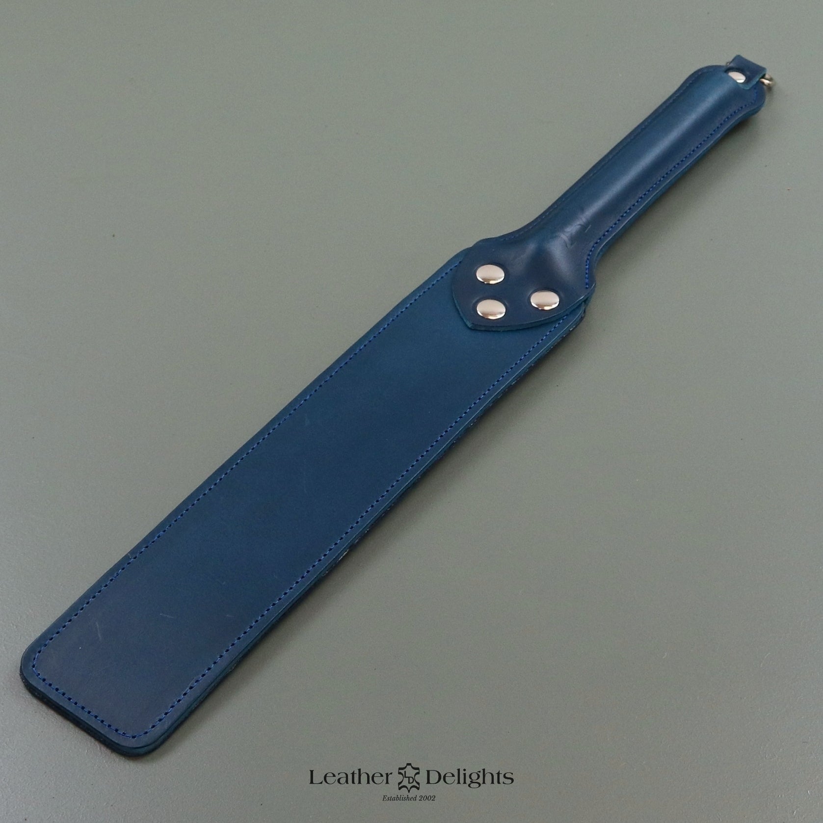 Punishment Paddle - Midnight Blue Leather – Leather Delights