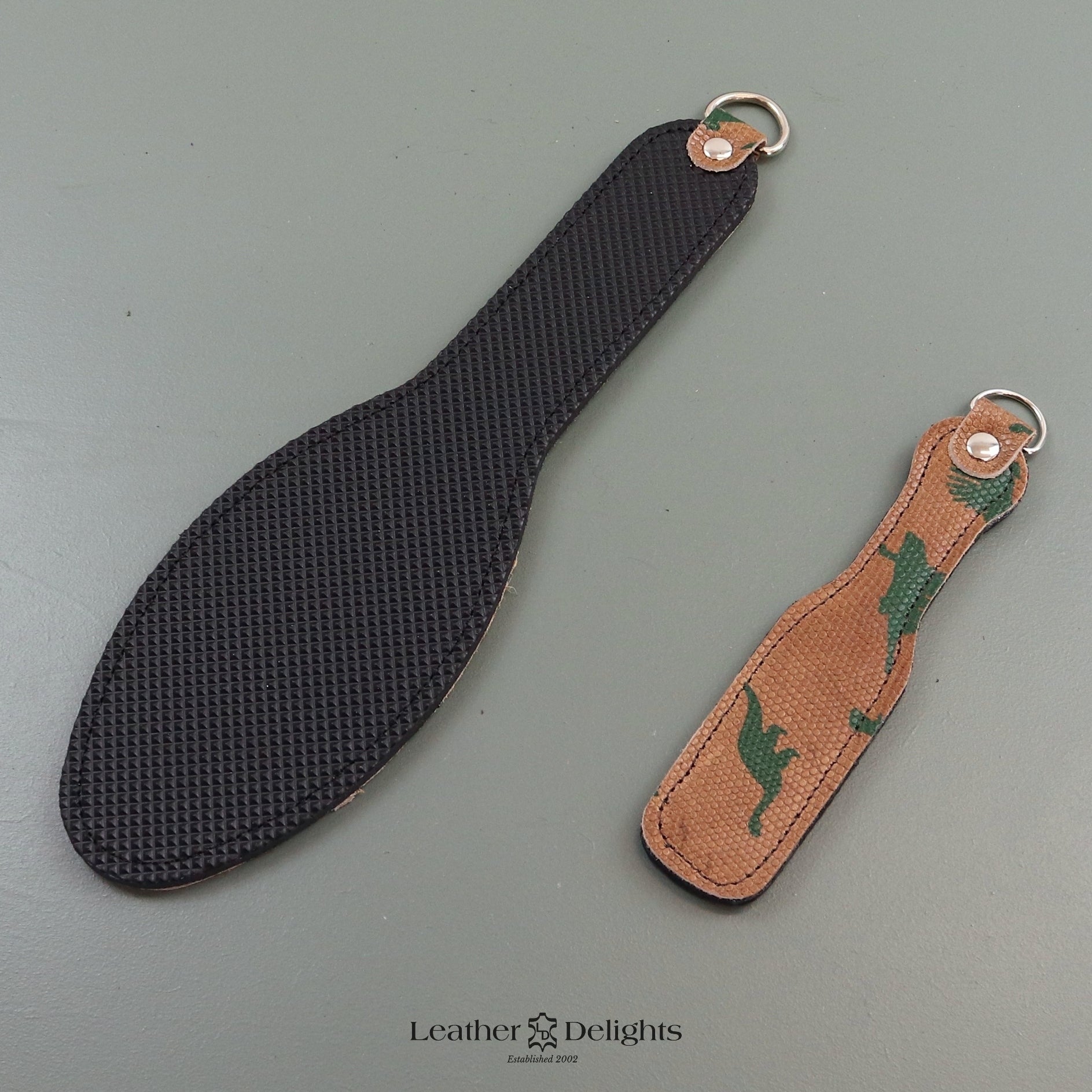 Shoe Sole - Dinosaur Print Leather & Dimpled Rubber – Leather Delights