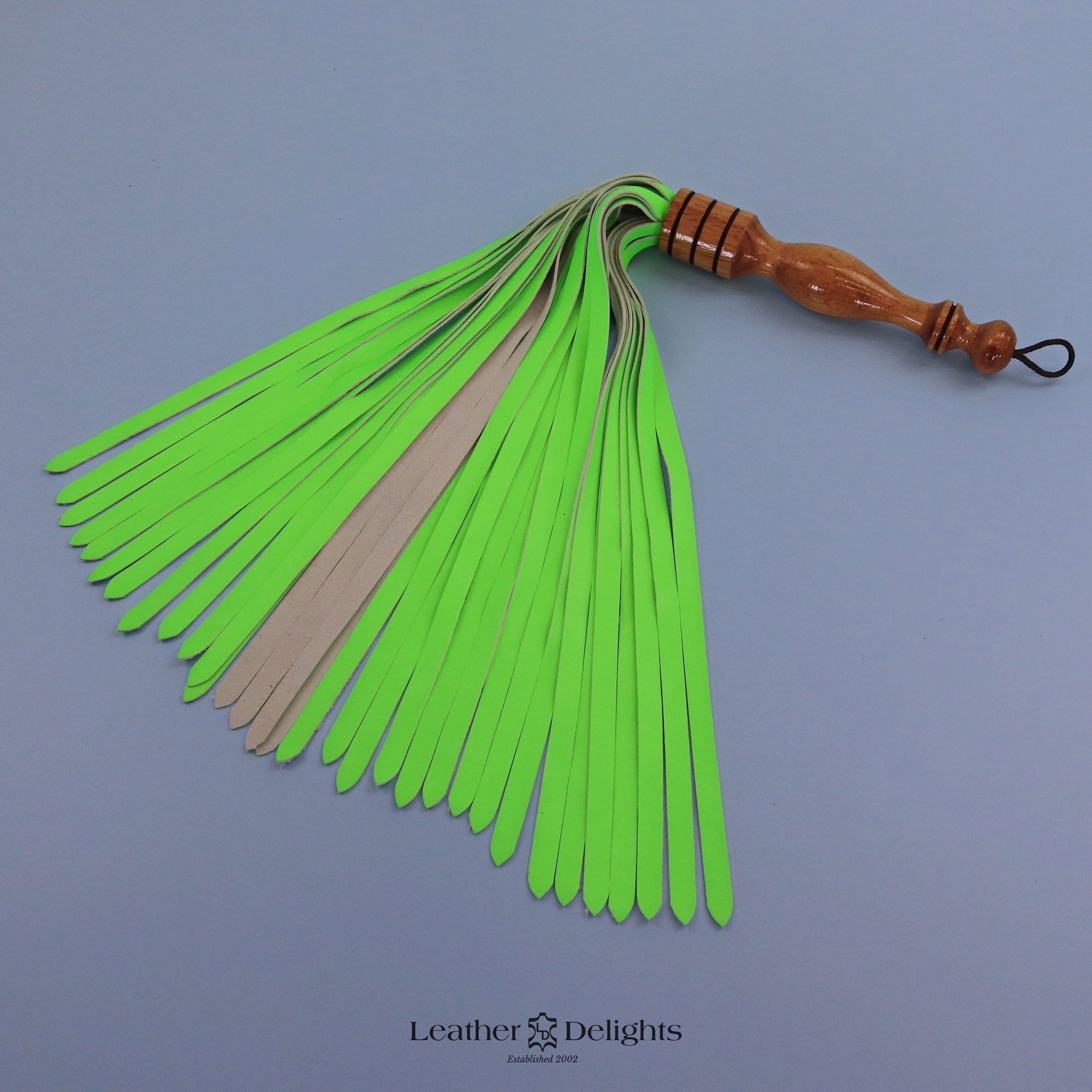 Neon Green Lambskin Flogger – Leather Delights