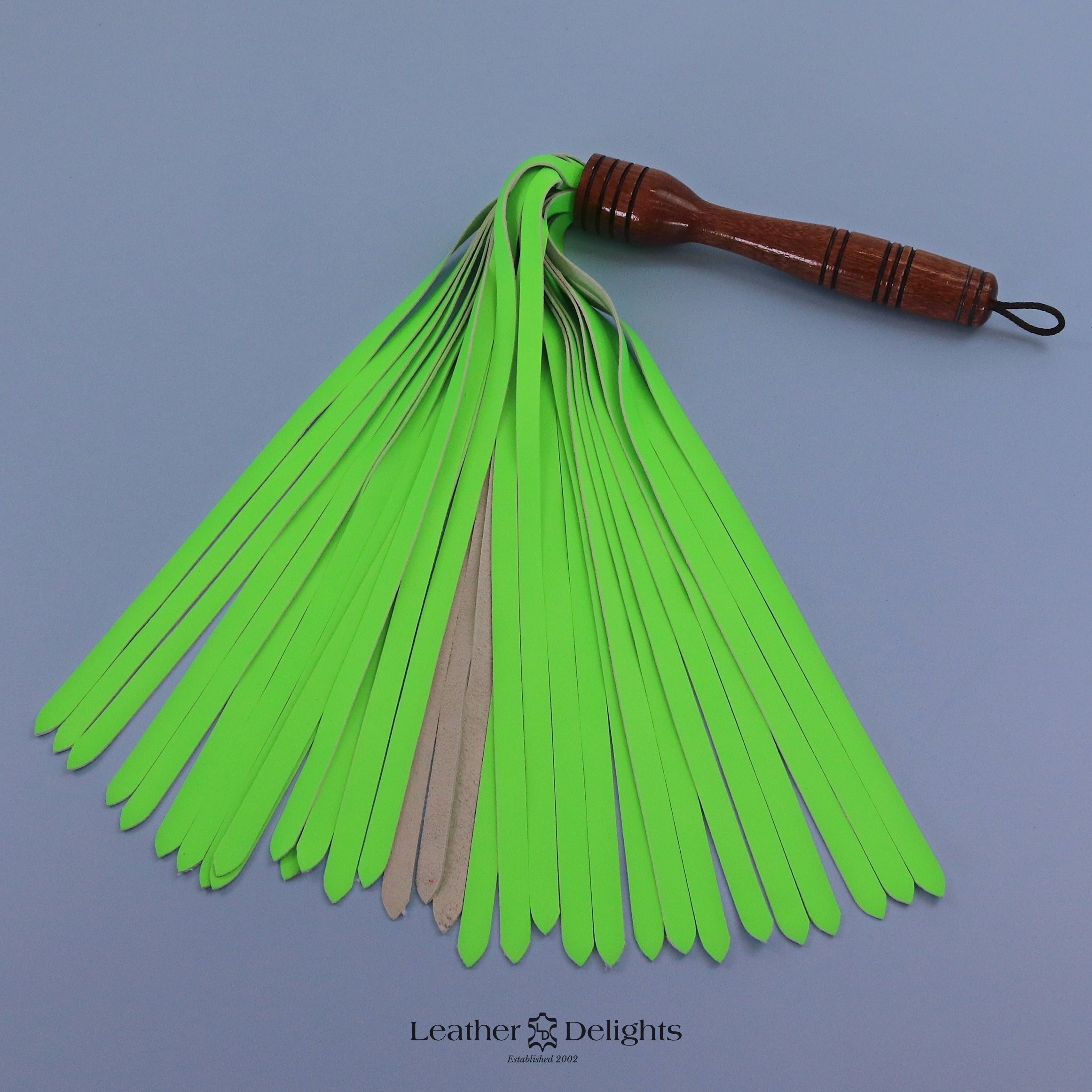 Neon Green Lambskin Flogger – Leather Delights
