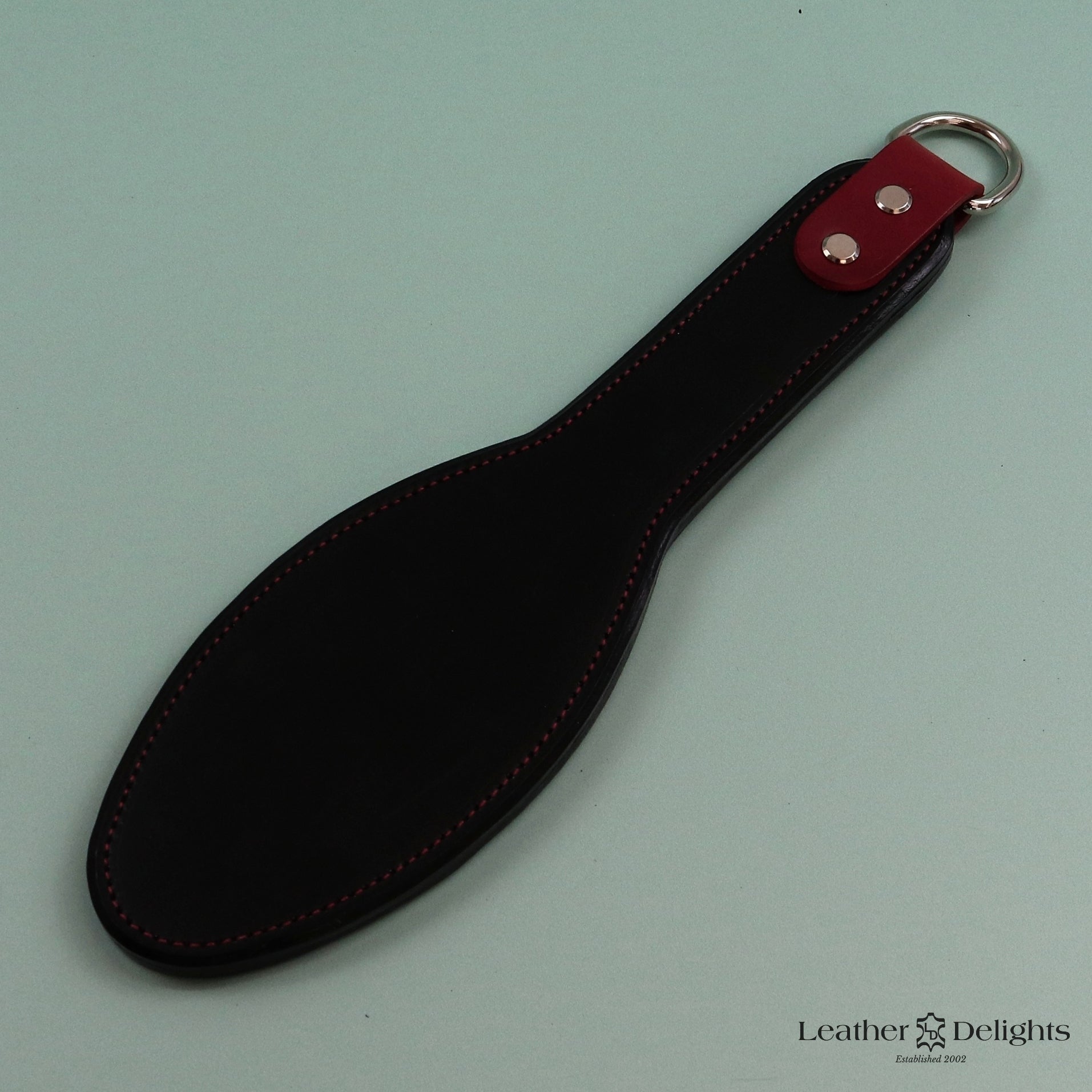 Shoe Sole - Oak Bark Tanned Leather with Red Hanging Loop & Red Stitch ...