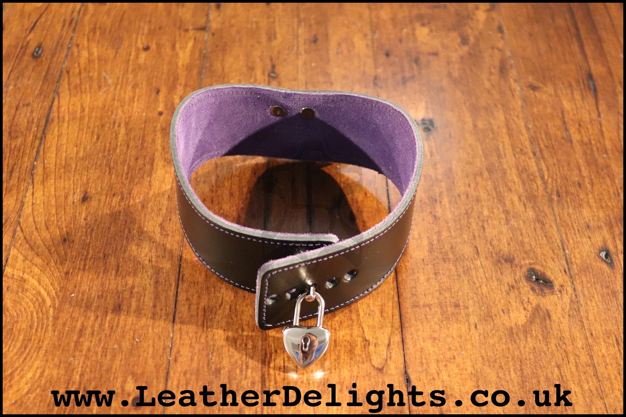 Black 2" Wide Contour Collar with Welded O Ring and Suede Lining ...
