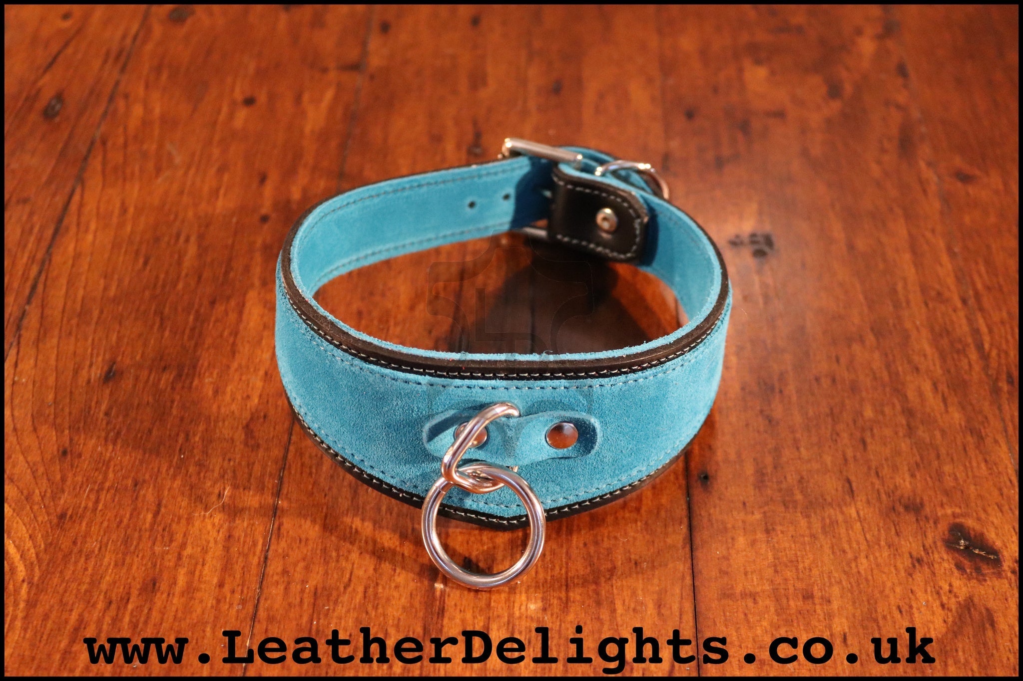 Black Accent Dress Collar with Suede Lining – Leather Delights