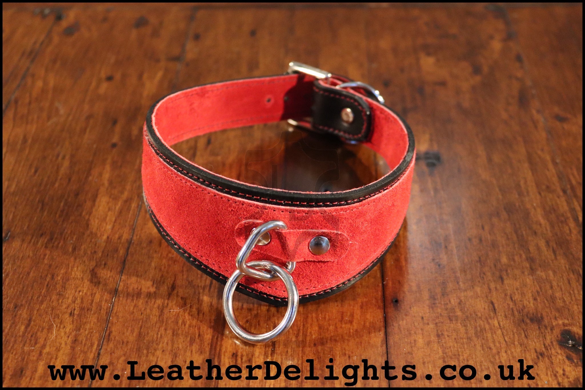 Black Accent Dress Collar with Suede Lining – Leather Delights